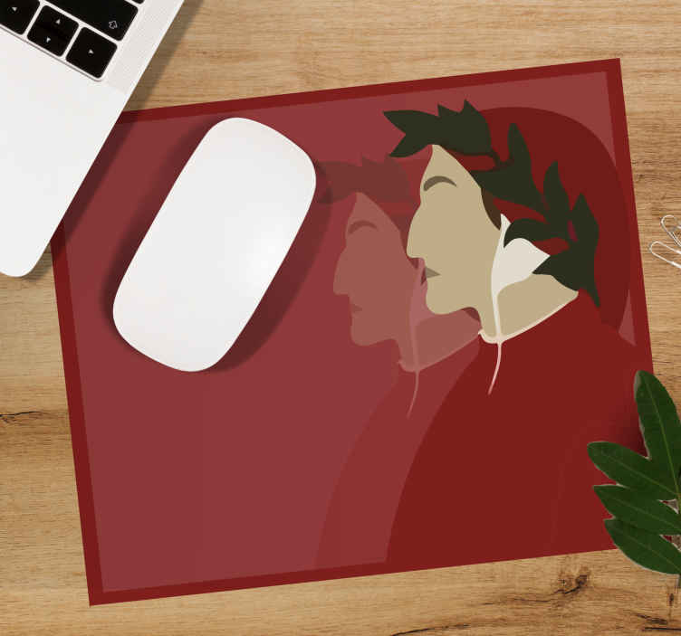 Mouse pad originale Dante ritratto - TenStickers