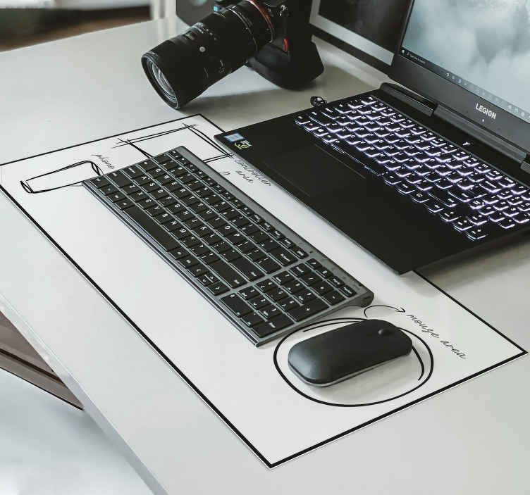 Gaming area mouse vinyl mat
