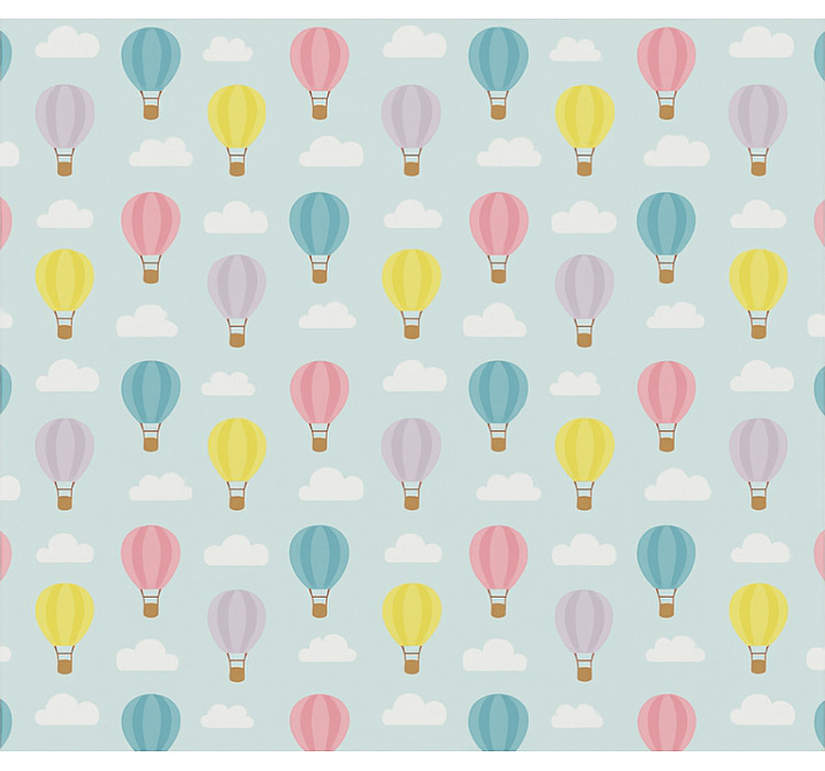 Zavjese za dječju sobu plavi baloni na vrući zrak