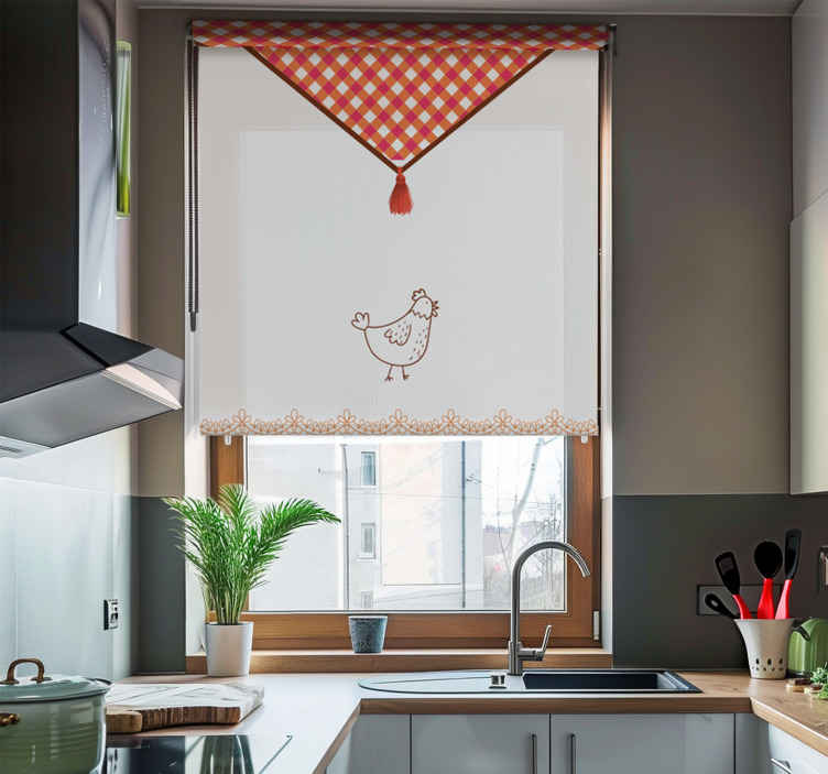 Traditional country style kitchen blind