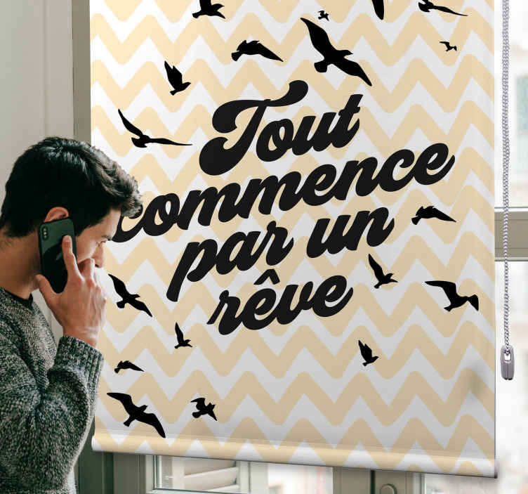 Design med fugler master bedroom vindue rullegardin - Tenstickers