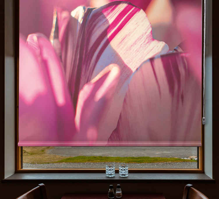 Rosa kryddnejlika blommor blomma rullgardin - Tenstickers