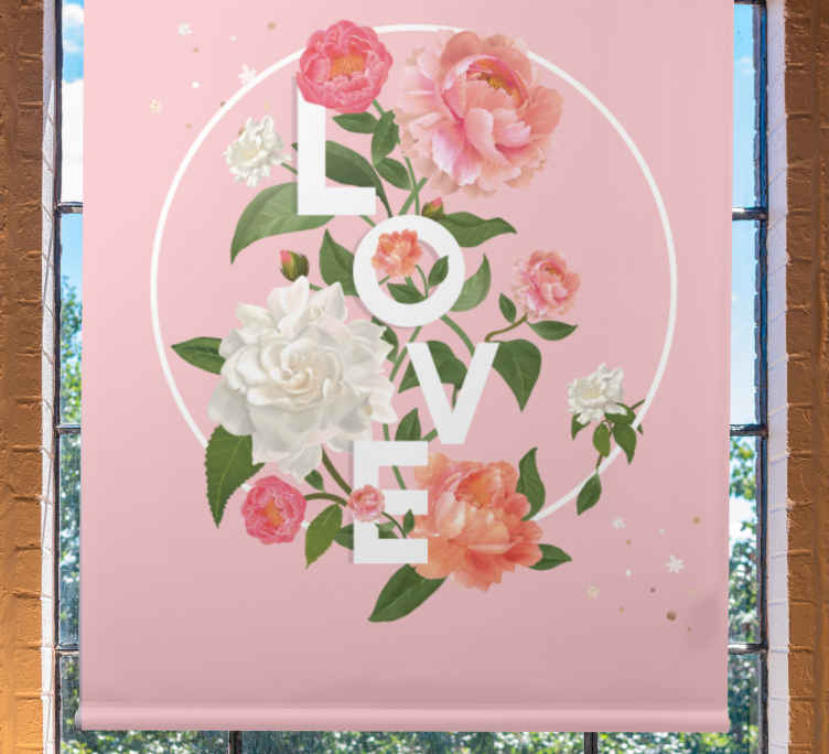 Love floral design romantic blind