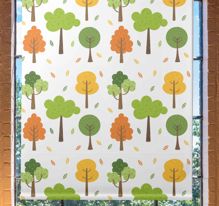 Colorful Pattern tree roller blind