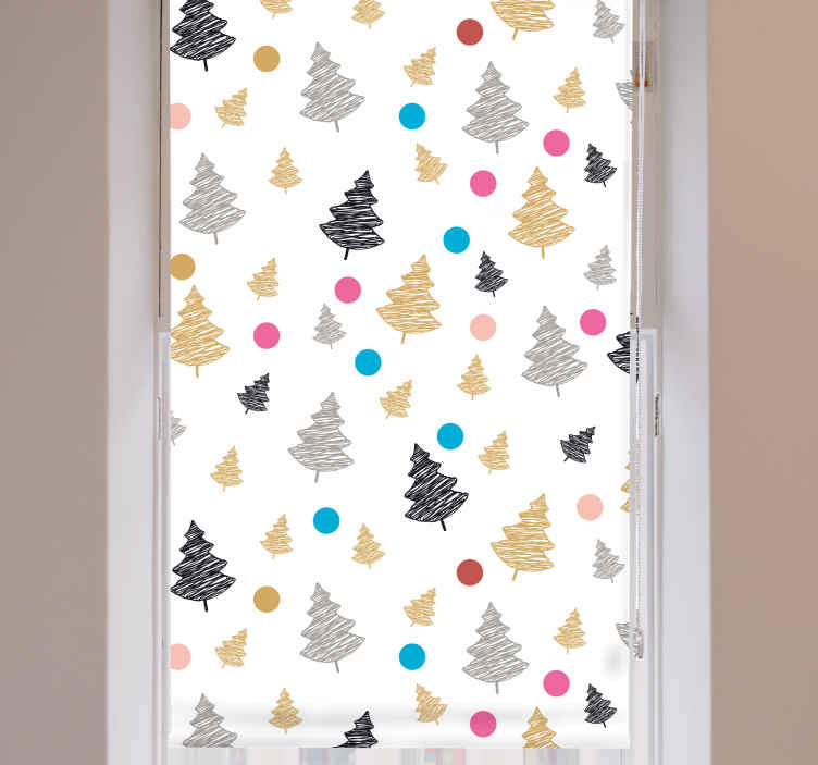 Stylized Abstract Pine tree roller blind