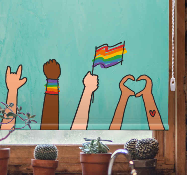 Pride Hands Display blind