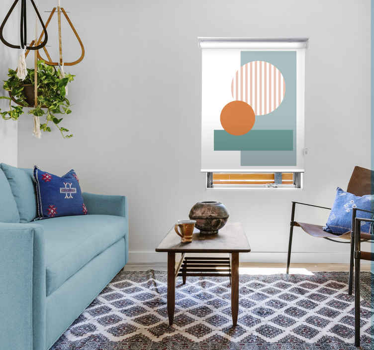 Geometric Circle Design modern blind