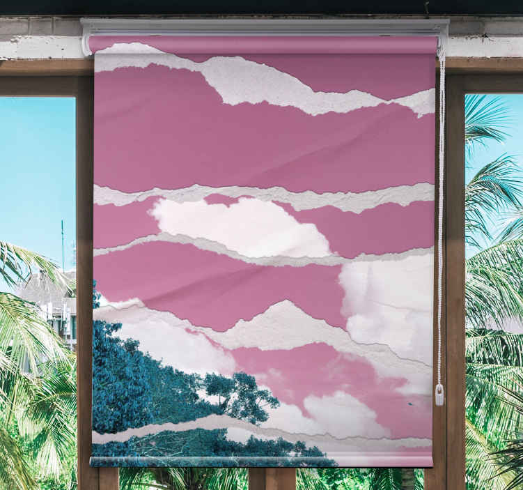 Cloudy Pink Horizon cloud blind