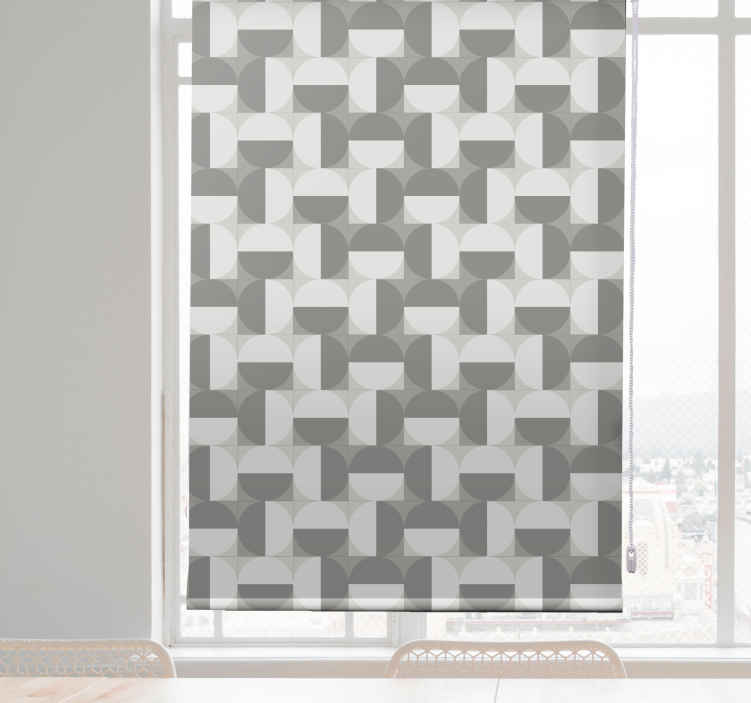 Pattern roller blind with geometric shapes design
