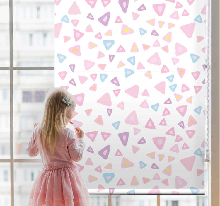 Pink triangle patterns childrens blind