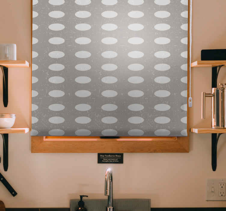 Oval pattern roller blind
