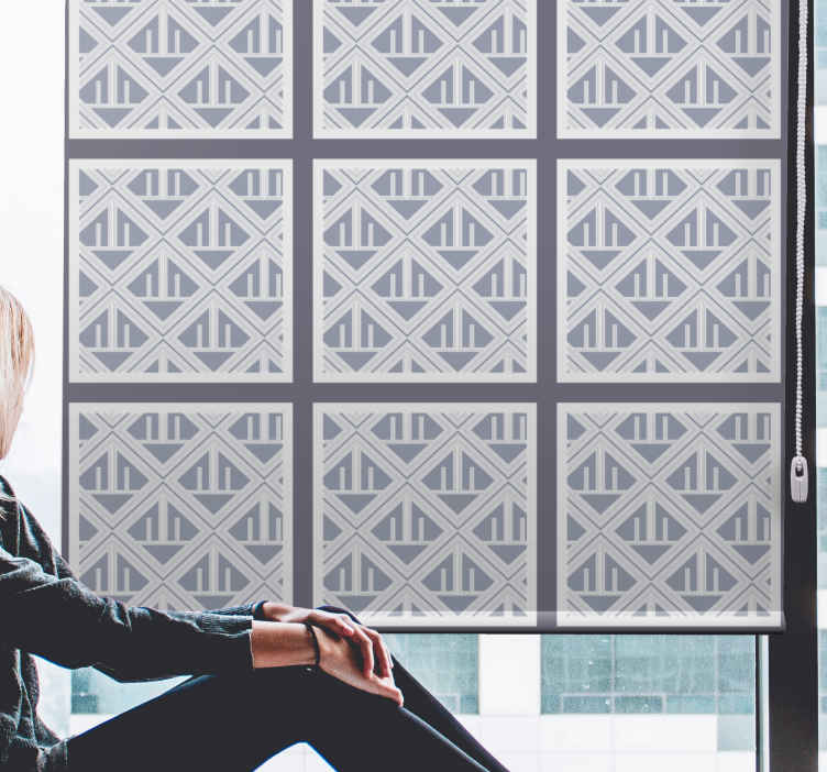 Geometric Patterned Sections modern blind
