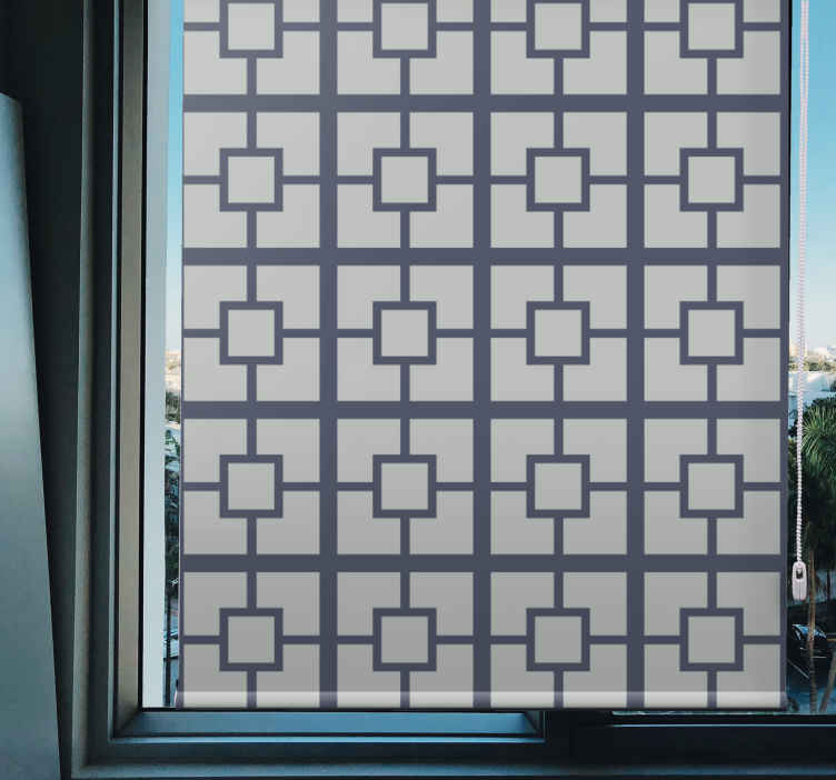 Geometric Square Theme modern roller blind
