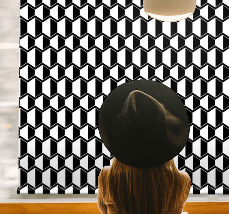 Geometric Monochrome Pattern modern blind
