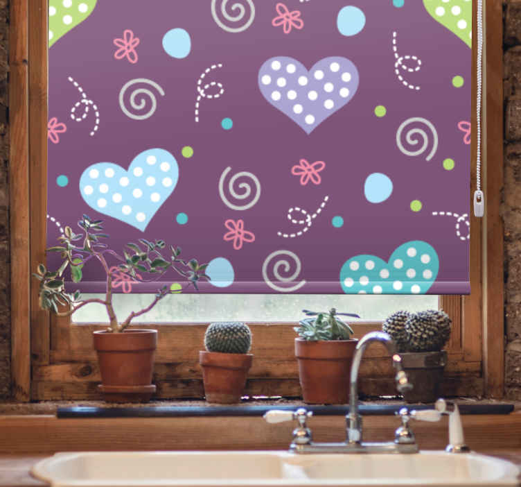 Colorful Heart Patterns fun blind