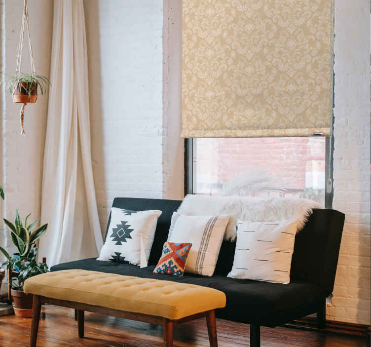 Damask beige pattern vintage blind - TenStickers
