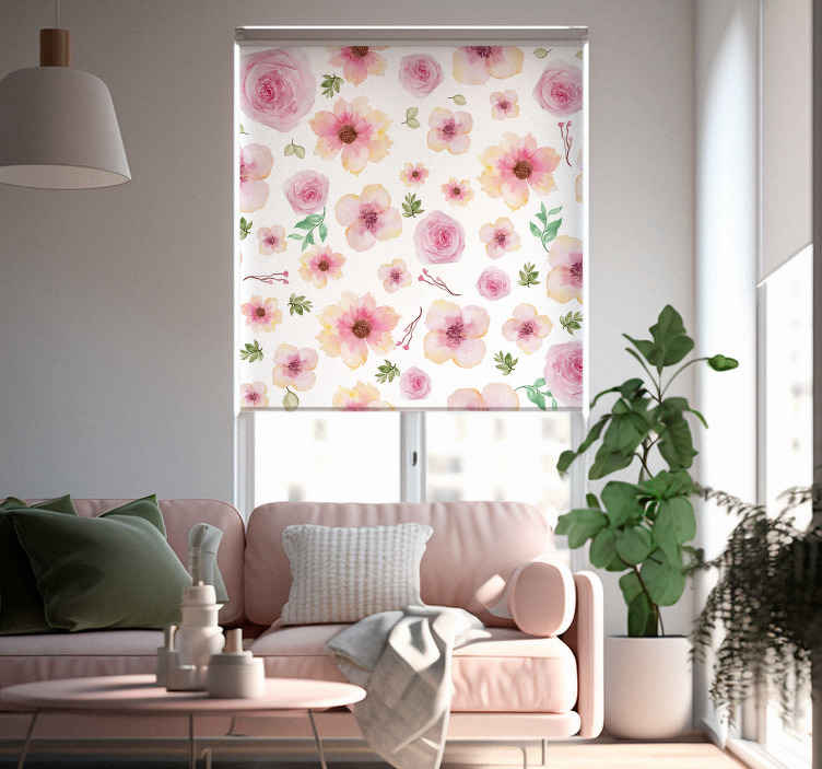 Pink floral pattern Flower blind