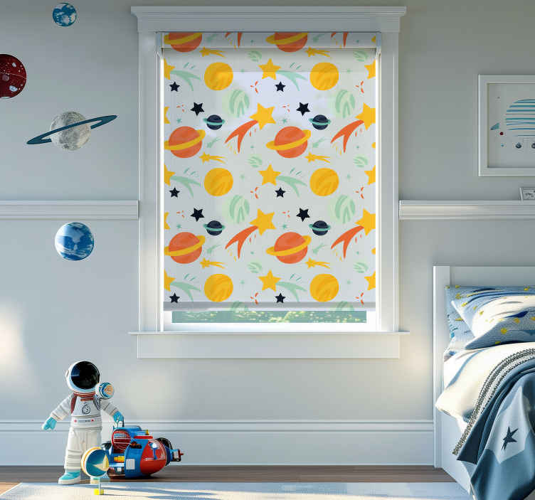 planets pattern Fun blind