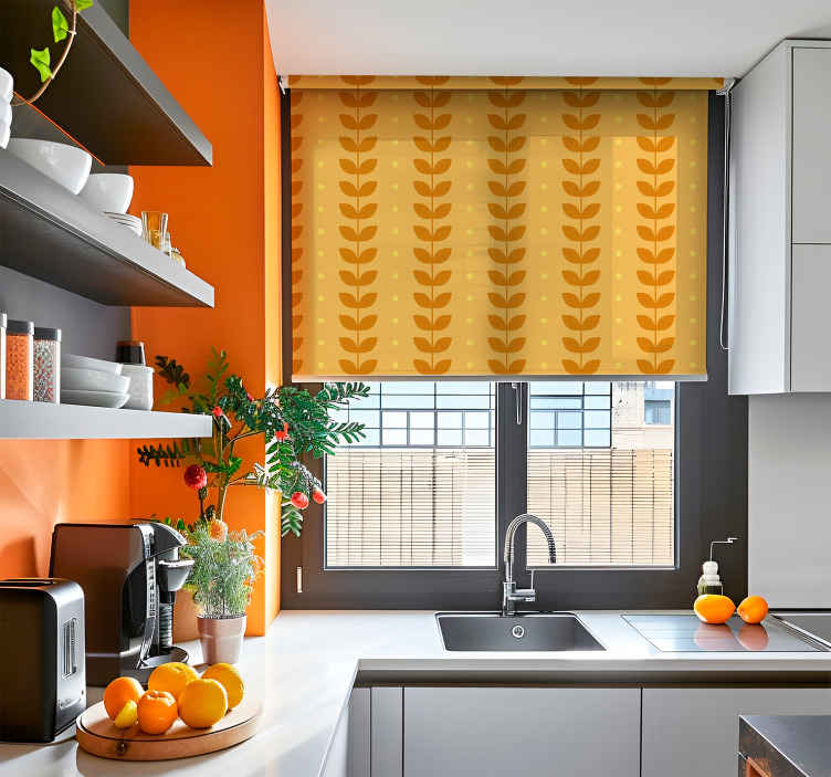 Leaf pattern Orange blind