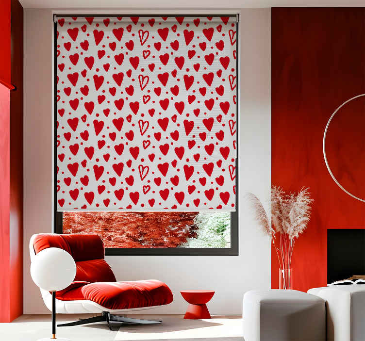 hearts pattern Romantic blind