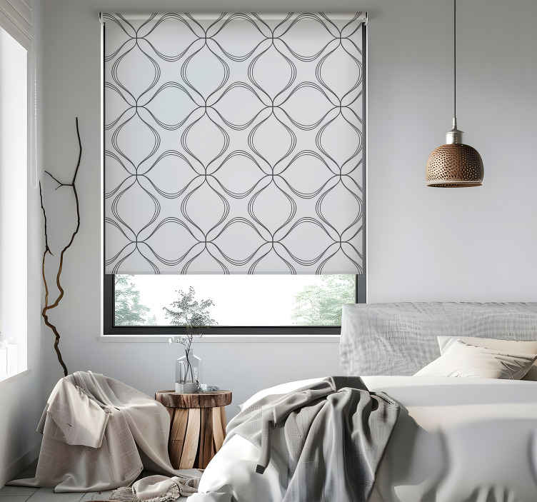 abstract cross leaf pattern Modern blind