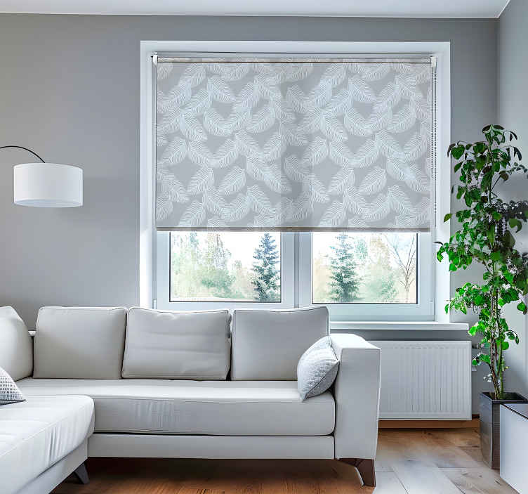 Fenster Rollo modern minimalistisch florales Muster