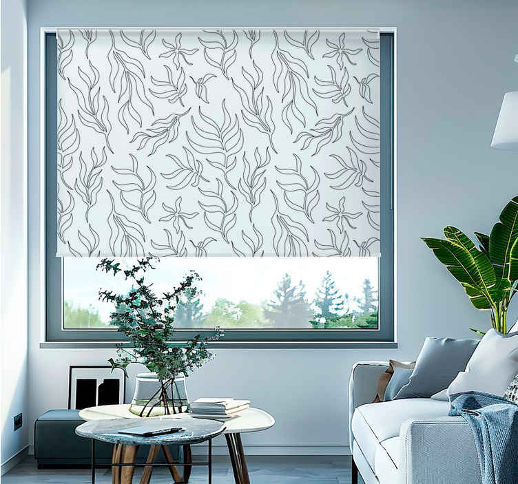 silhouette floral pattern Modern blind