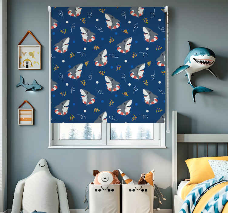 lifeguard shark pattern Fun blind
