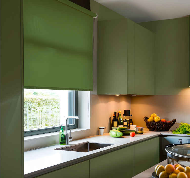 Olive shades green kitchen blind