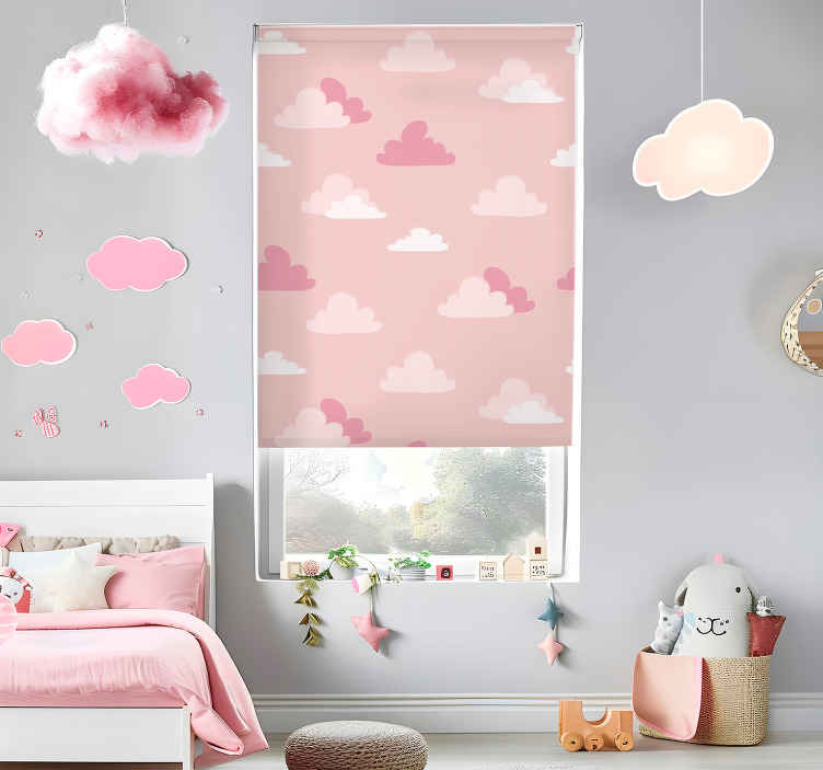 pink and white pattern Cloud blind