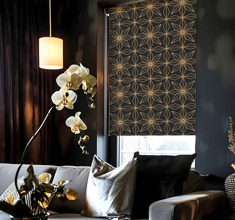 Golden pattern elegant blind