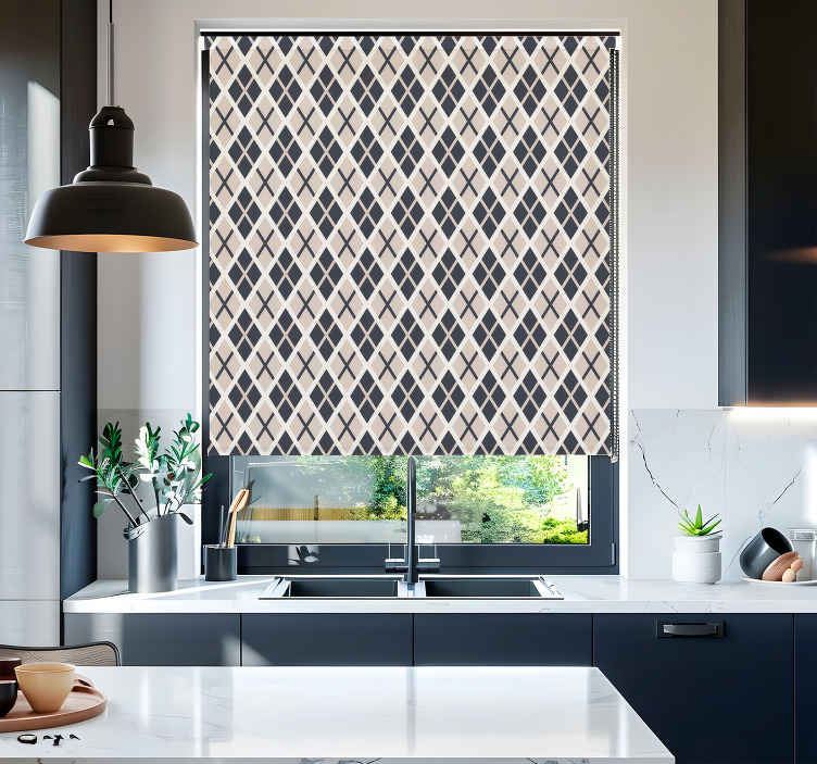 Rhombuses pattern scandinavian blind