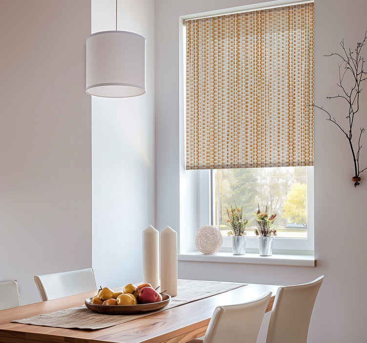 Geometric Weave pattern roller blind