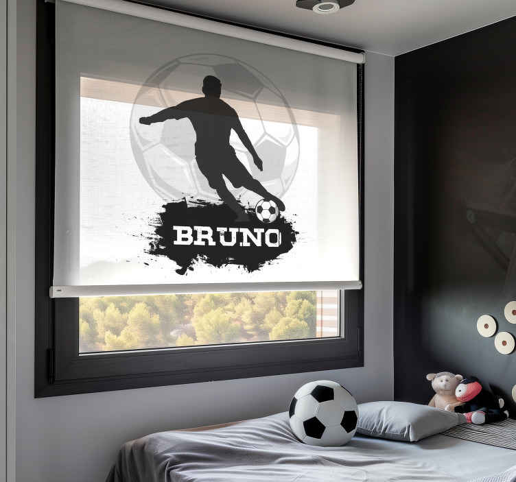 Customisable football roller blind