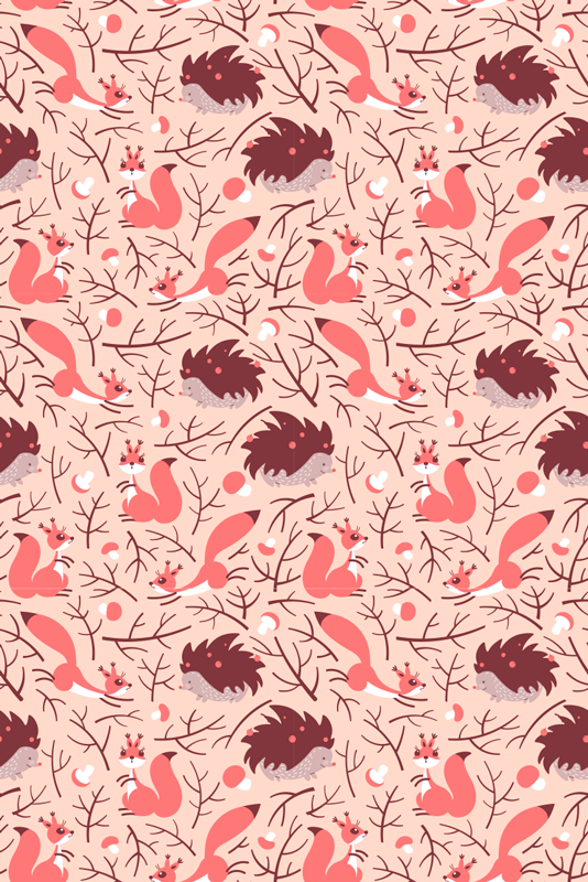 Fauna Pattern Motif animal blind