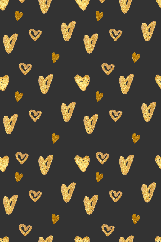 Golden Heart Pattern romantic blind