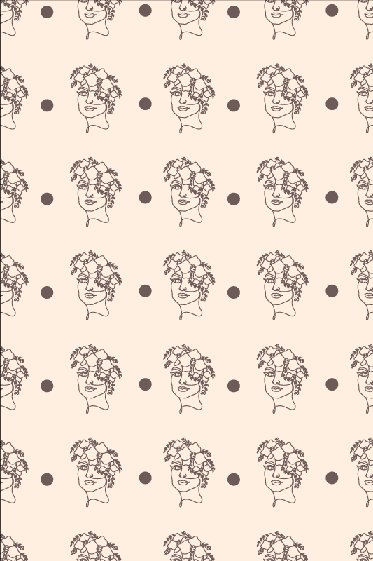 Floral Face Patterns blind art