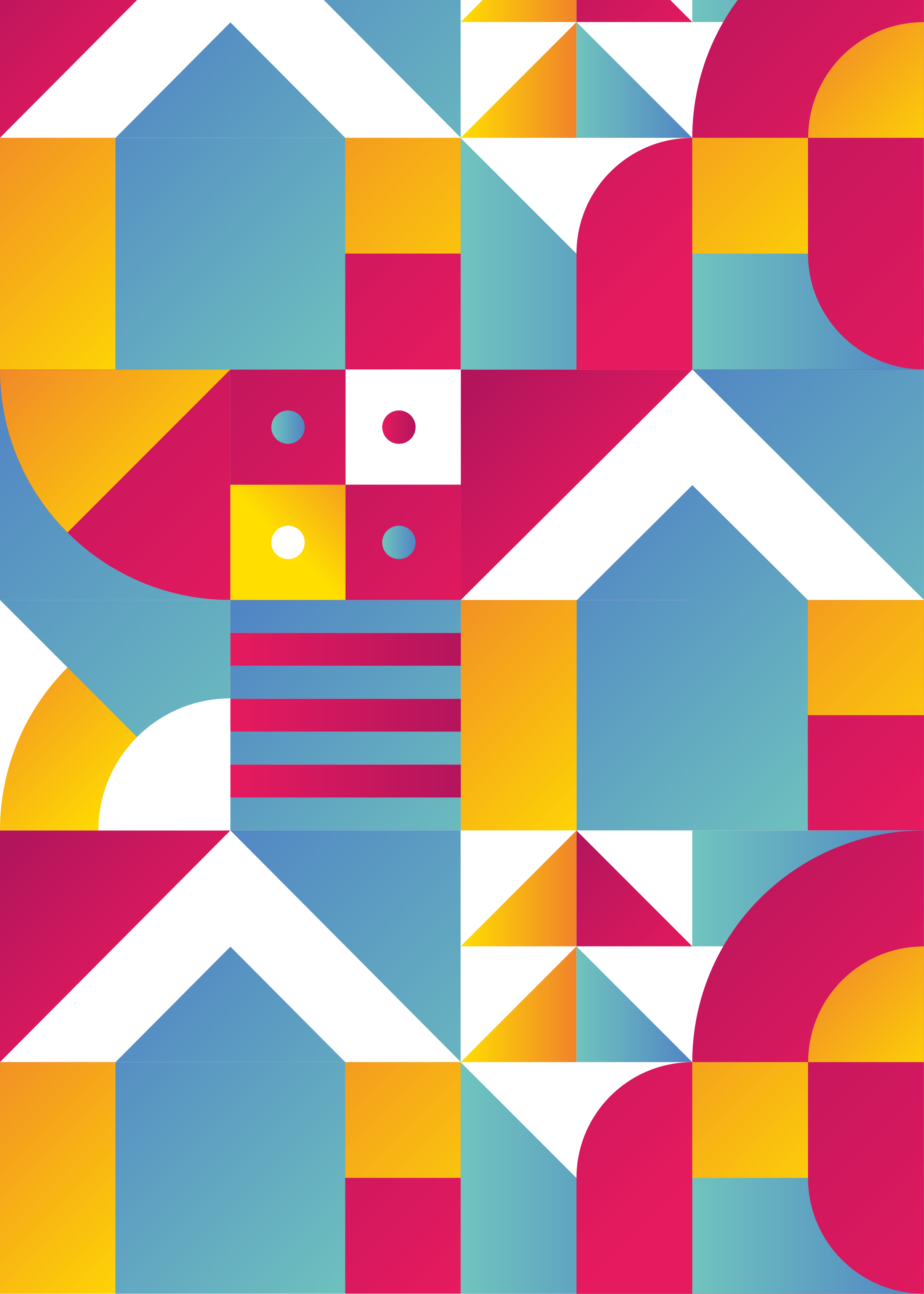 Geometric Urban Patterns modern blind