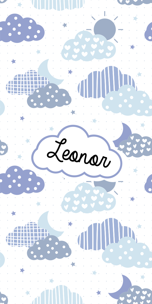 Personalised cloud pattern roller blind clouds