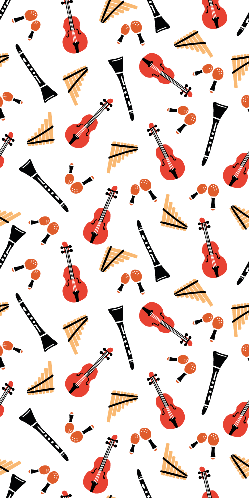Musical Instruments Motif sports blind