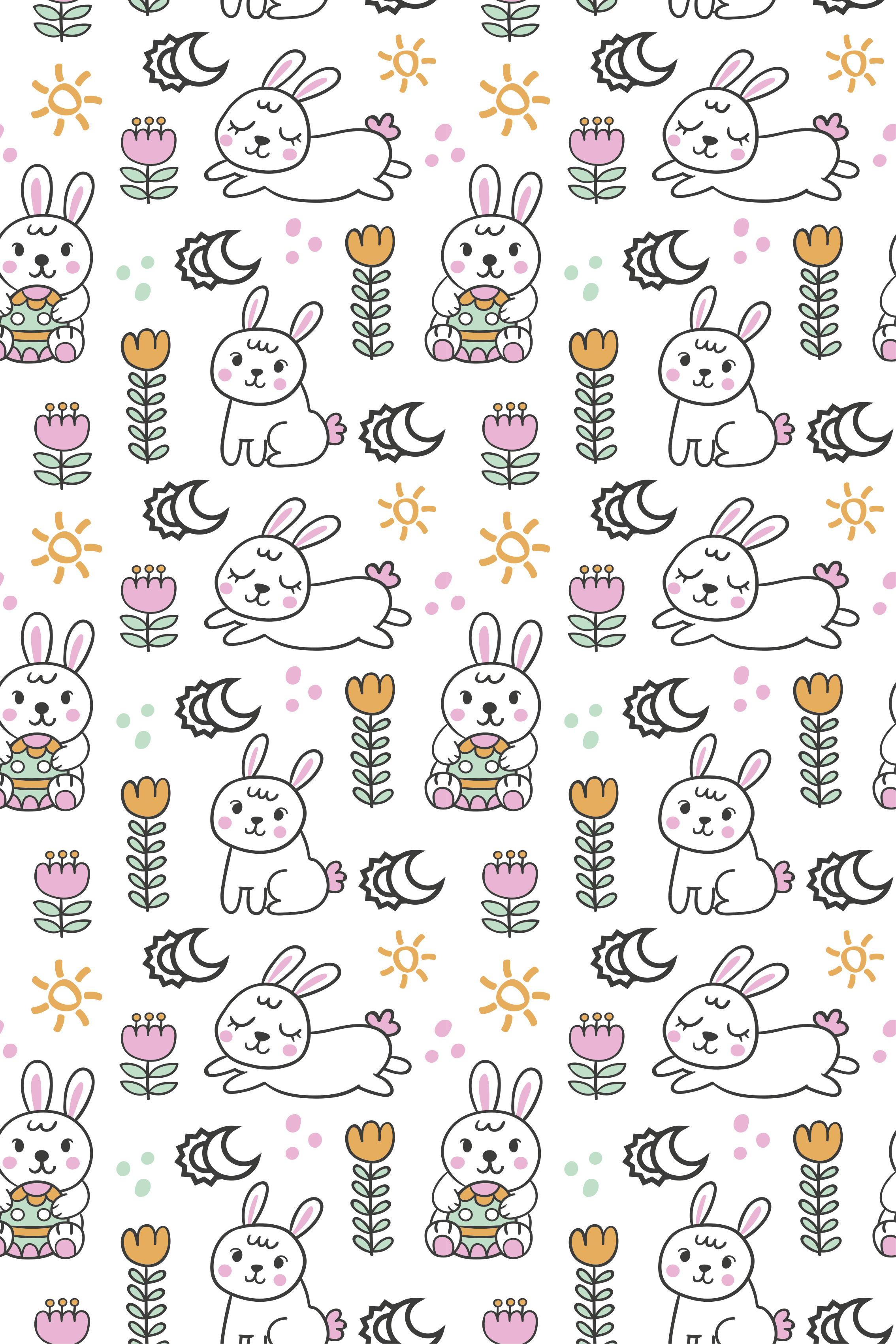 Easter bunny motif animal roller blind