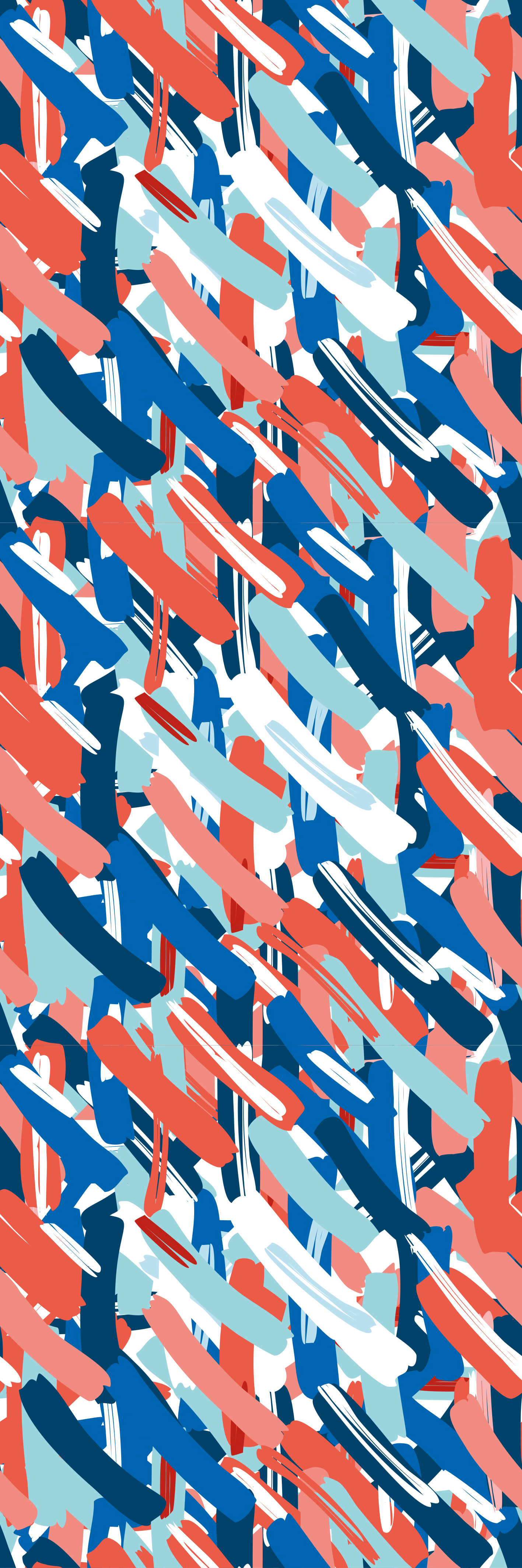 Bold Brush Strokes pattern roller blind