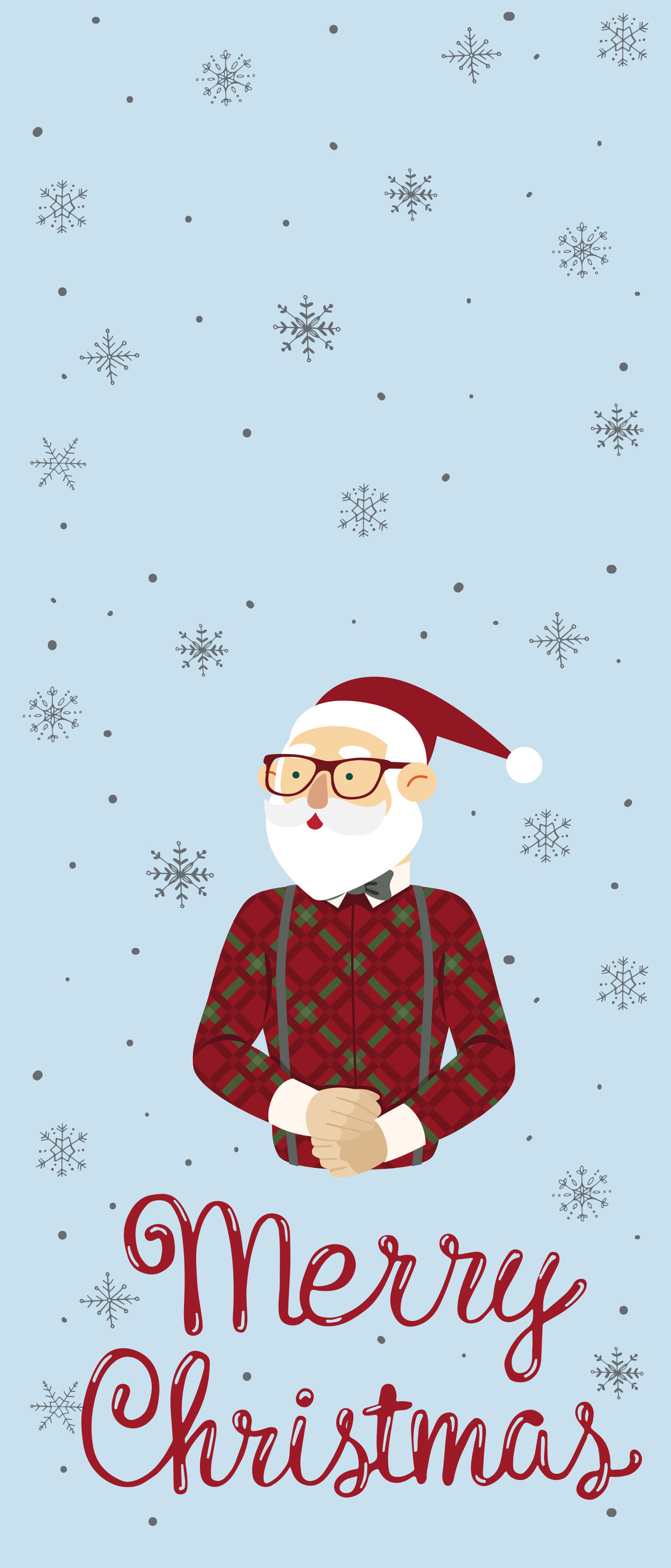 Cheerful Greeting Santa blind