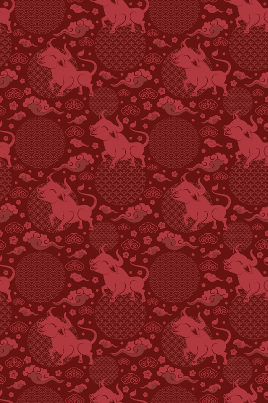 Store enrouleur animaux motif de taureau rougeâtre