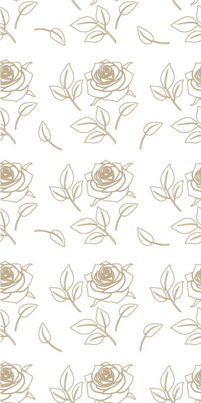 Delicate Rose Pattern flowers and plant blind