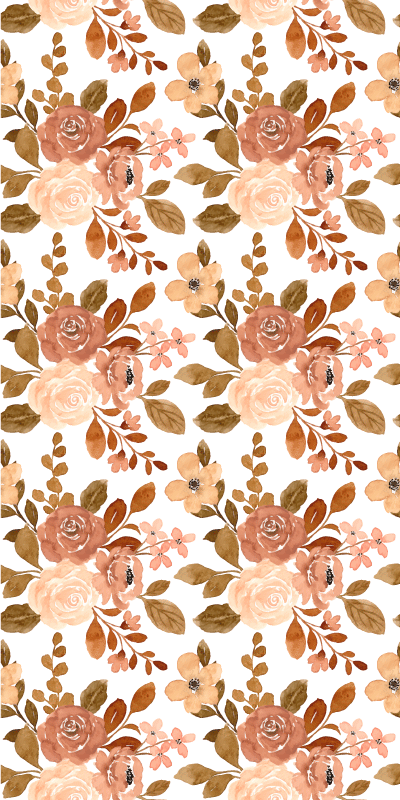 Romantic beige pattern floral blind