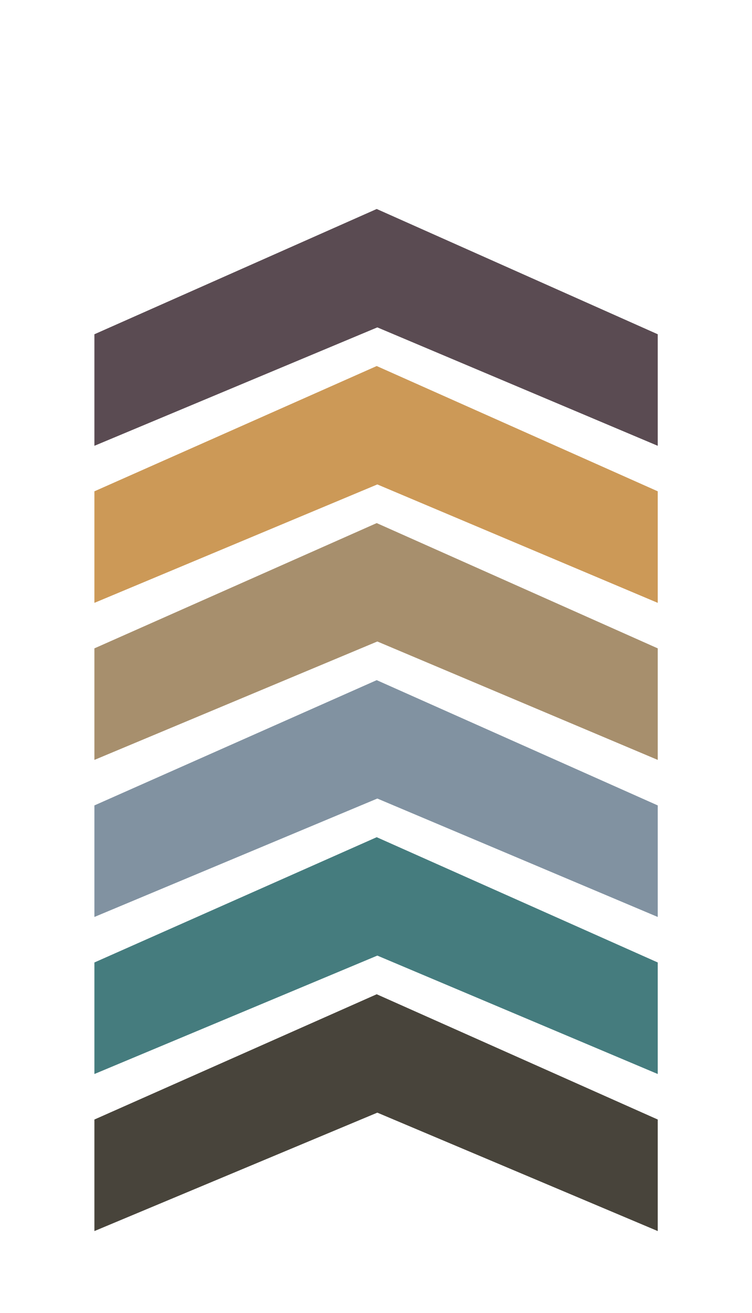 Chevron pattern layers modern blind