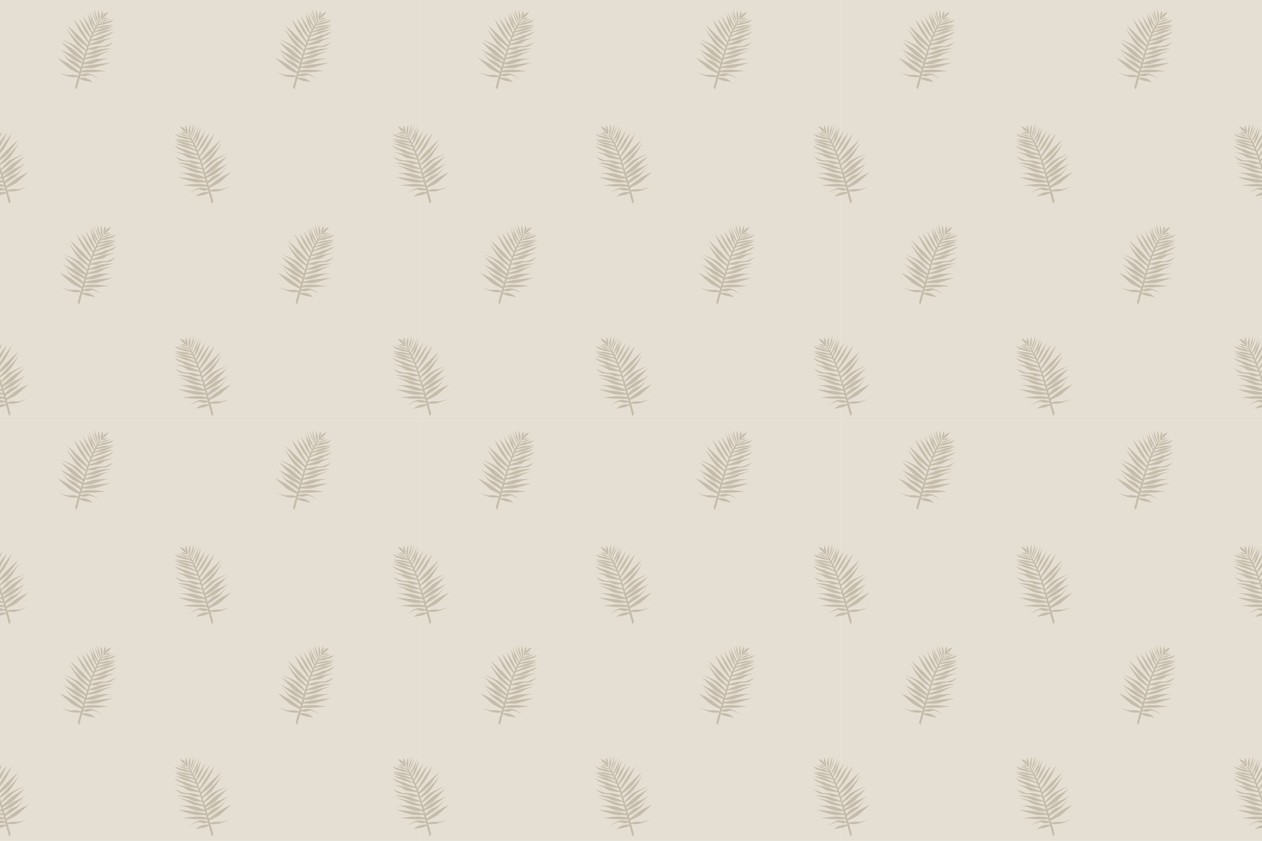 Beige leaf pattern flowers and plant blind