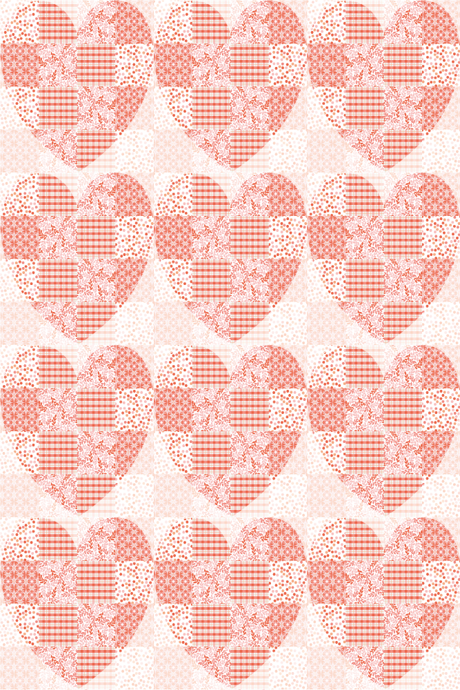 PATCHWORK HEART PATTERN love blind