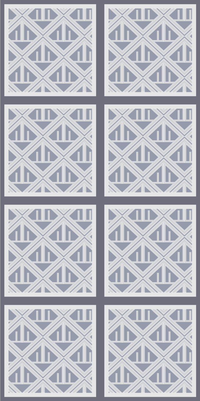 Geometric Patterned Sections modern blind